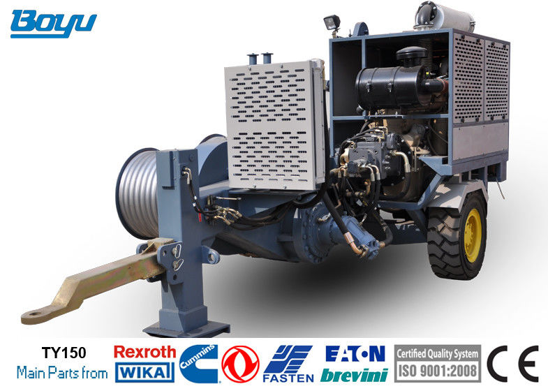 150kN Transmission Line Stringing Equipment With 600mm Bull Wheel ...