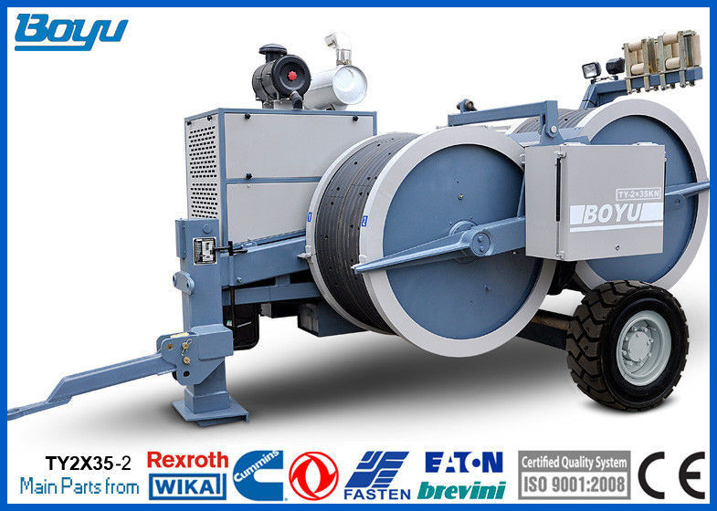 Two Rope Conductors Hydraulic Cable Tensioner 8 Ton for Overhead ...