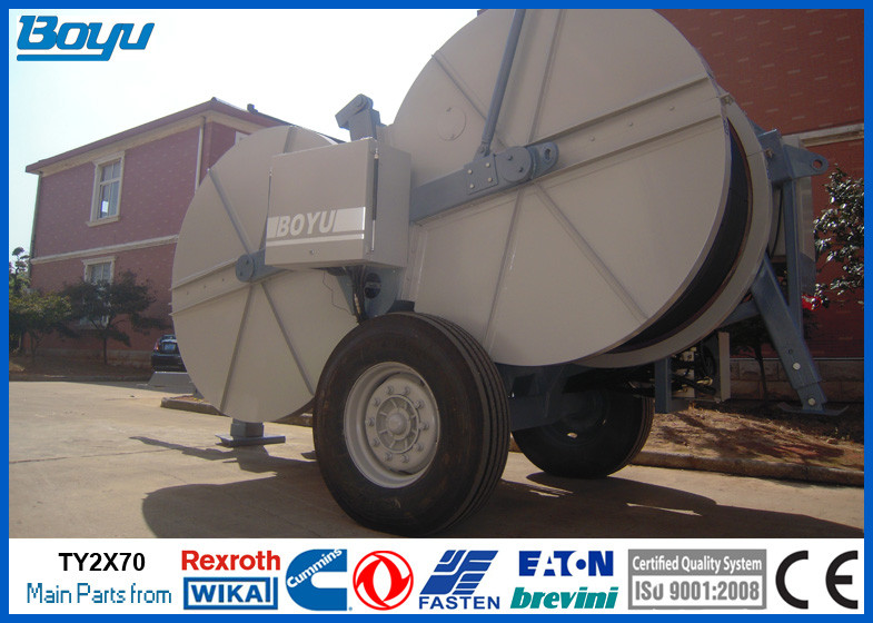 Overhead Cables Power Line Stringing Machine , Two Bundle Conductor ...