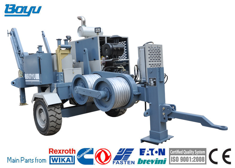 Overhead Line 77kw 103hp Hydraulic Puller Machine Max Intermittent Pull ...