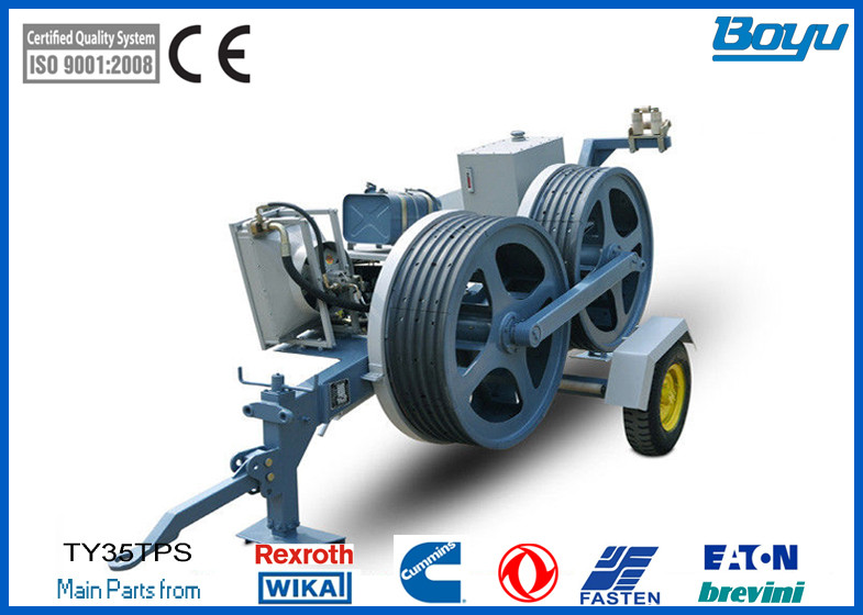 1200mm Bull-wheel Diesel 48kw(85hp) Hydraulic Pull Tension Machine 35kn ...