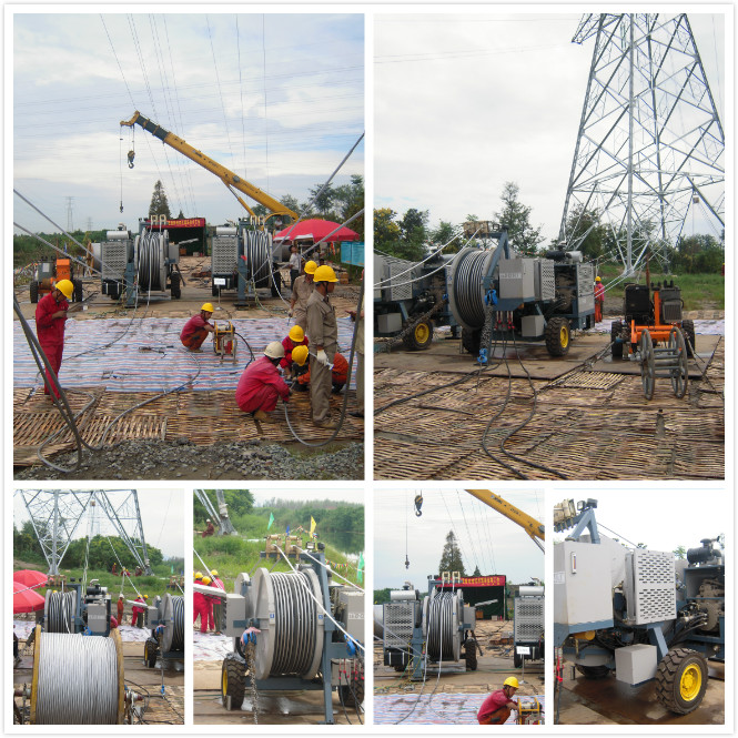 Double Conductors Hydraulic Tension Stringing Force 11Tons Conductor ...