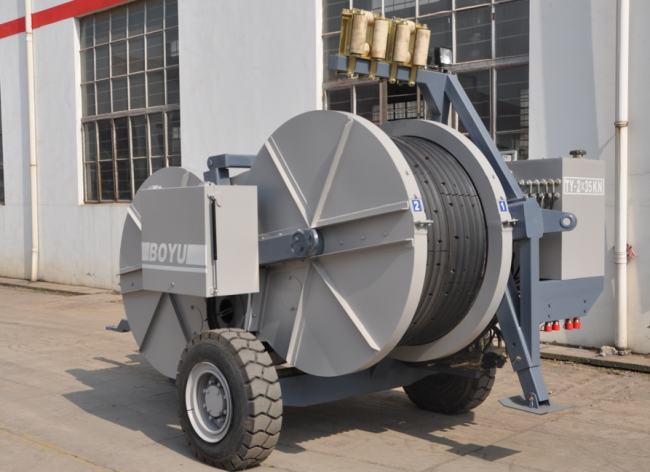 77kw Max Continuous Pull 2x35kN Hydraulic Tension Machine for Overhead ...