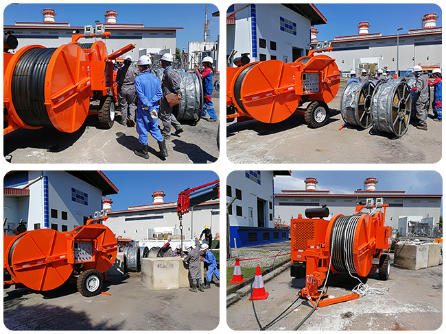 2 x 7t Double Bundle Overhead Line Stringing Equipment With 40mm ...