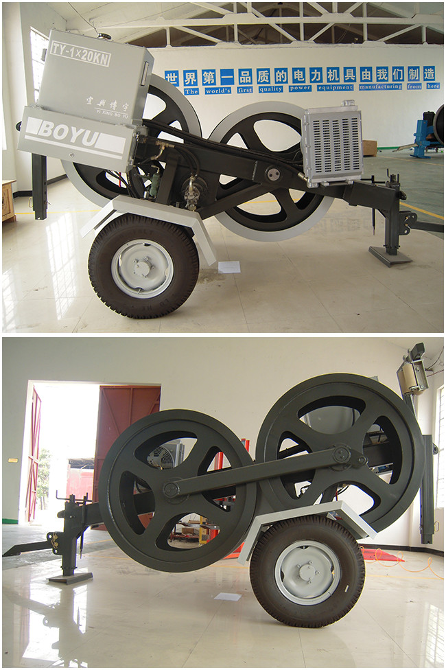 High Power Cable Stringing Equipment / Underground Cable Pulling Winch ...