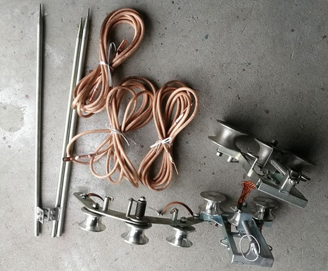 Grounding Cable Pulley Earth 75mm Transmission Stringing Blocks Hook Type